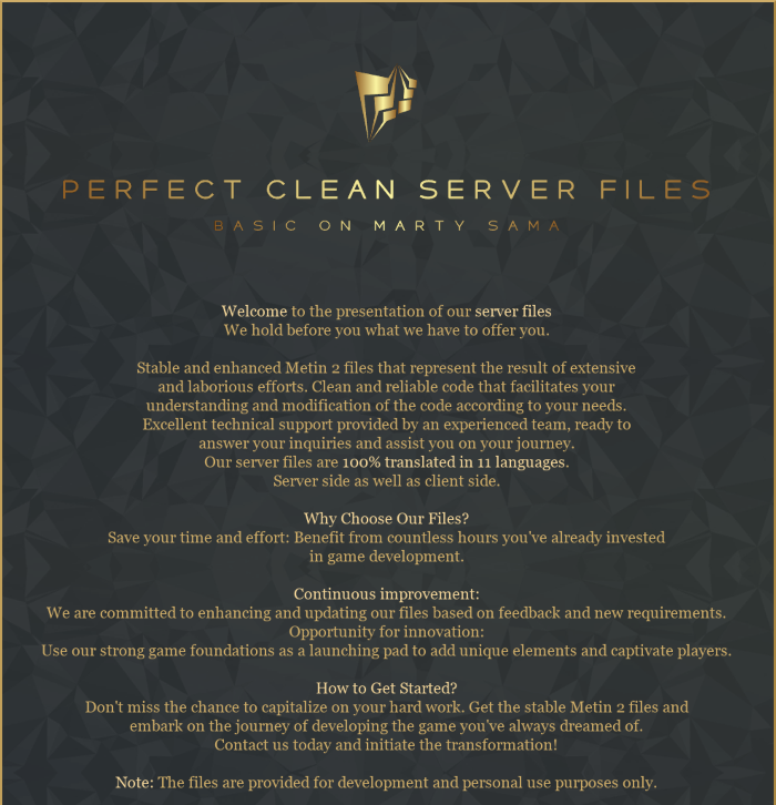 [scammer Alert] [sell] Modern Clean And Perfect Basic Serverfiles Full 11 Languages Translated